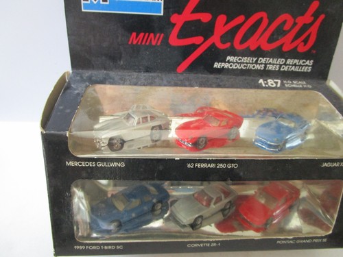 Monogram Mini Exacts 1/87 HO 6 Pack Mercedes Ferrari Jaguar Corvette ...