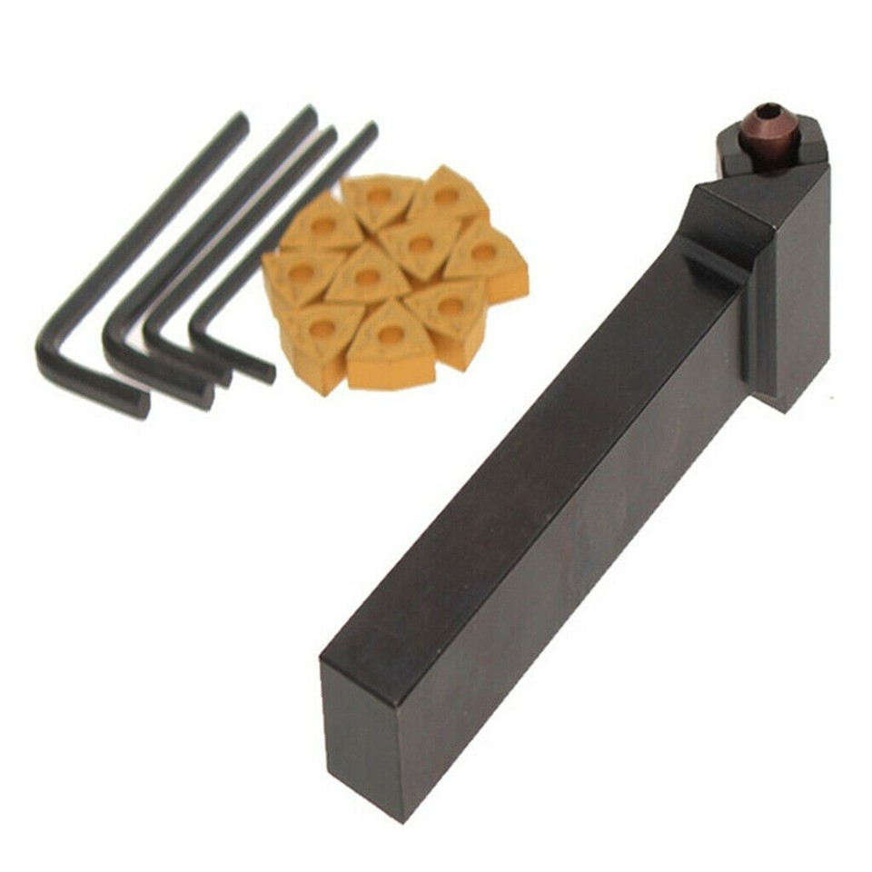 1set CNC Metal Lathe Turning Tools Holder Bit Set Gold With Carbide ...