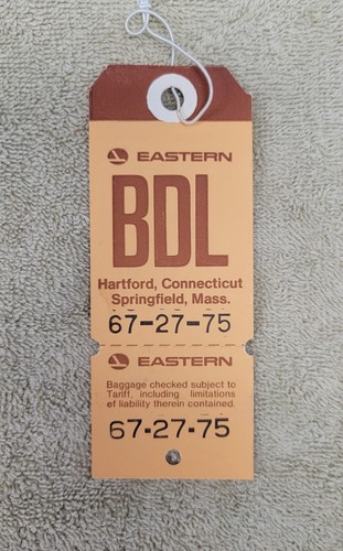 Eastern Airlines BDL - Bag Tag new and unused | eBay