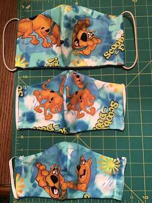 (1) Scooby Doo Face Masks/Face covers ~ lined Child, ladies, men’s ...