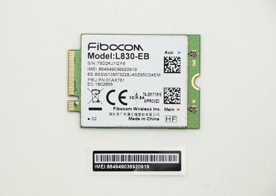 Original 01AX761 Lenovo WWAN FIBOCOM L830-EB X280 T480 T480S T580 P52S ...