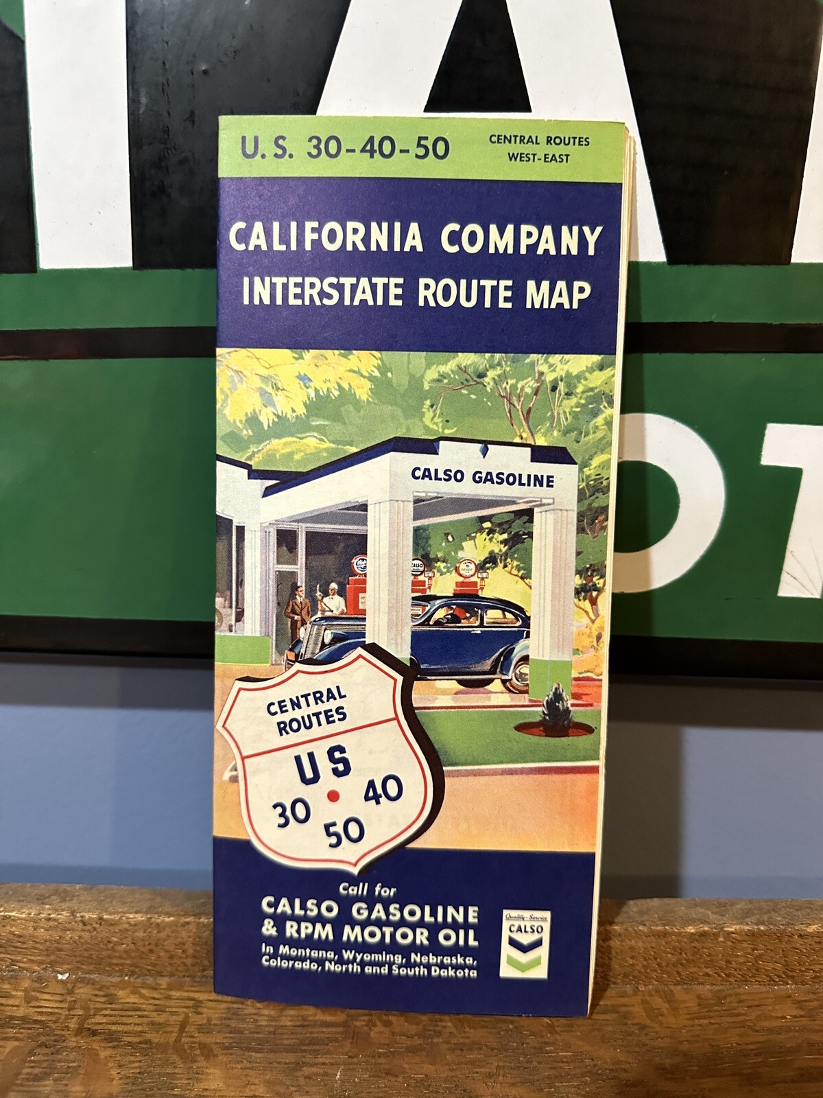 1941 Standard Oil Of California CALSO Road Map: US 30-40-50 Highways ...