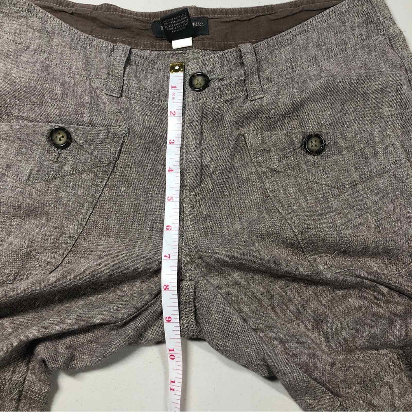 Banana Republic linen blend taupe capris size 4 | eBay