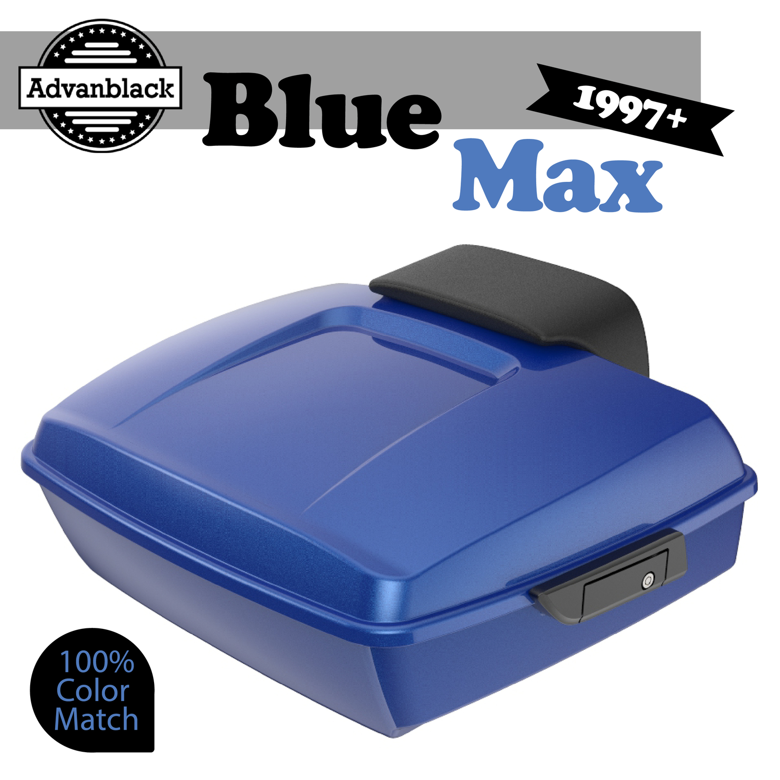 Fits 97+ Harley Touring/Softail Rushmore Chopped Tour Pack Pak Pad BLUE ...