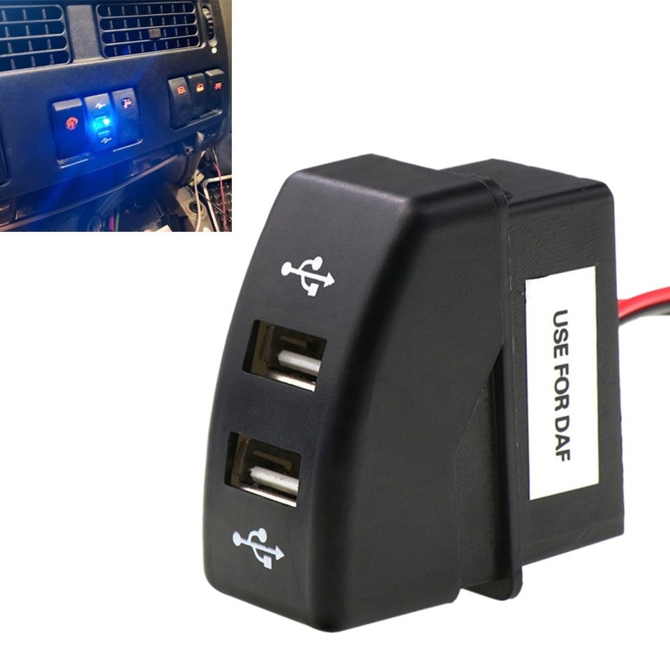 Car Dual USB 5V 2.1A Car USB Socket Car Accessories for Truck 95 1281 ...