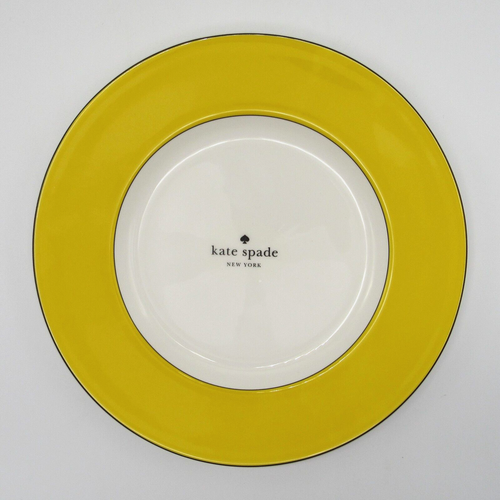 KATE SPADE LENOX RUTHERFORD CIRCLE YELLOW LUNCHEON/ACCENT PLATE(S) NEW ...