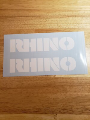 Servis Rhino Rotary Cutter decal sticker vinyl (2) replacement WHITE ...