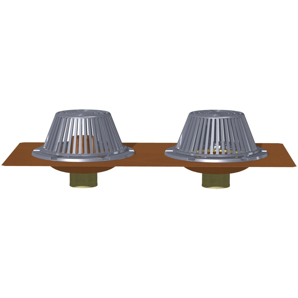 Commercial Bottom Outlet Roof Drain with Overflow | eBay