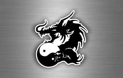 Sticker decal car bike bumper dragon tribal tuning chinese ying yang r1 ...