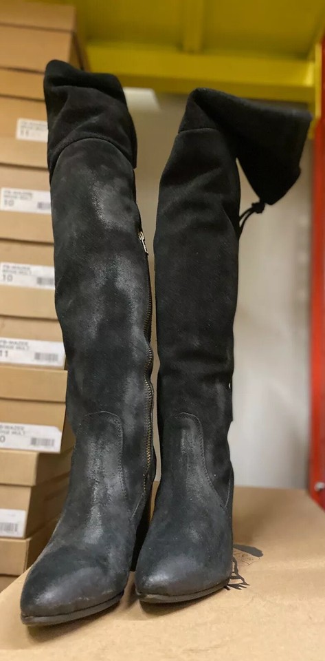 Freebird By Steven DATE Boot OTK NIB Size 6 MSRP $395 BLACK Rare | eBay