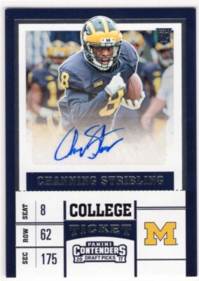 2017 Panini Contenders Draft Picks Channing Stribling Autographed ...