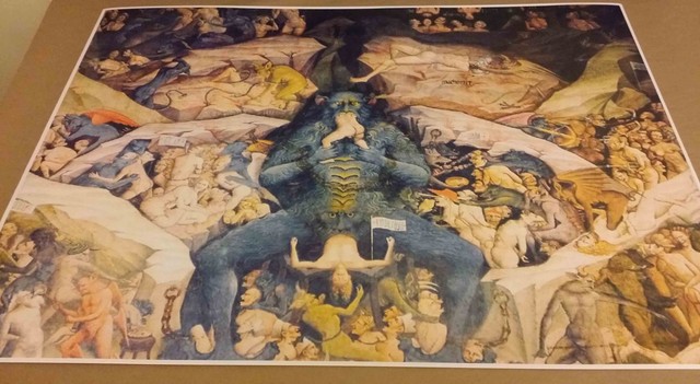 Satan Devouring Humans 24" x 32" Evil Art Devil Halloween Atheist Jesus ...