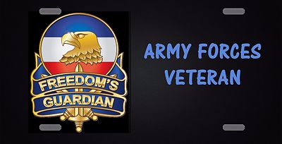 USA Army Forces Command Custom License Plate Freedom's Guardian Veteran ...