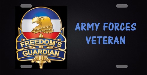 USA Army Forces Command Custom License Plate Freedom's Guardian Veteran ...