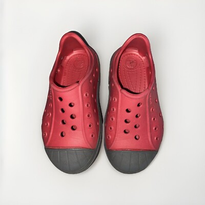 Children’s Croc Water Shoes Size 8 Red With Grey Trim | eBay