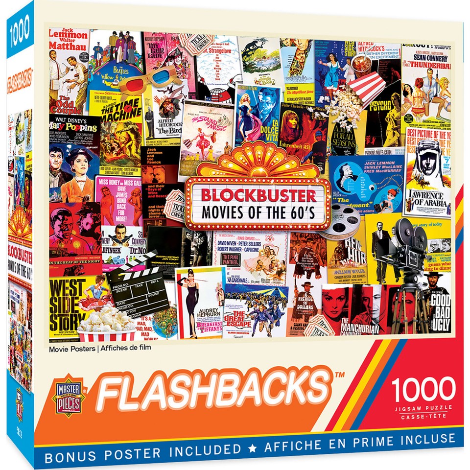 MasterPieces - Flashbacks - Movie Posters 1000 Piece Jigsaw Puzzle | eBay