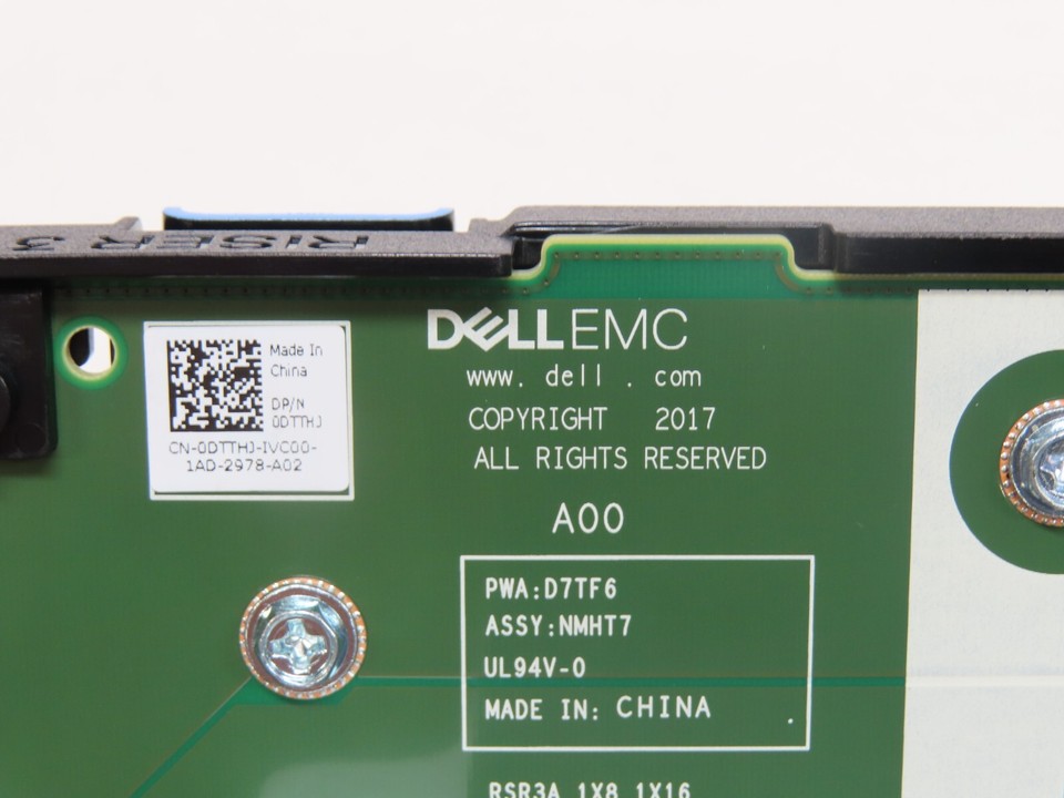 DELL DTTHJ POWEREDGE R740 R740XD SERVER RISER CARD 3 WITH METAL ...