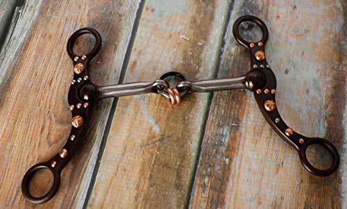 Showman Brown Steel Bit w/ Engraved Copper Studs & Silver Accents on ...