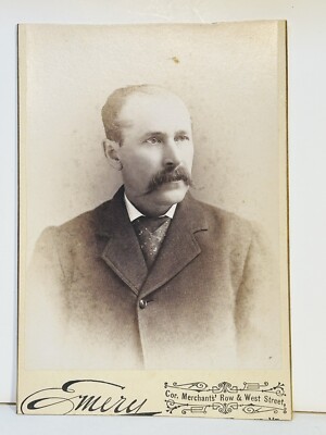 Photograph CDV Man Cabinet Card Rutland, Vermont George Field ...