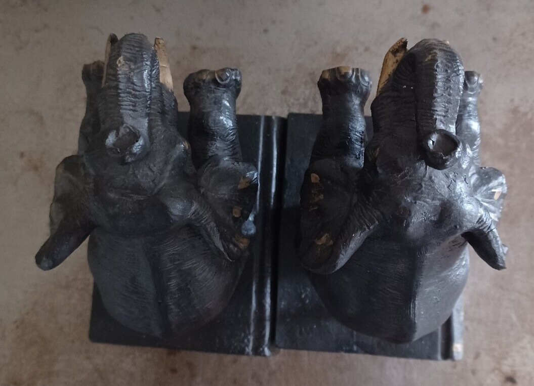 Banash Boston Elephant Bookends 7.2" Tall Vintage | eBay