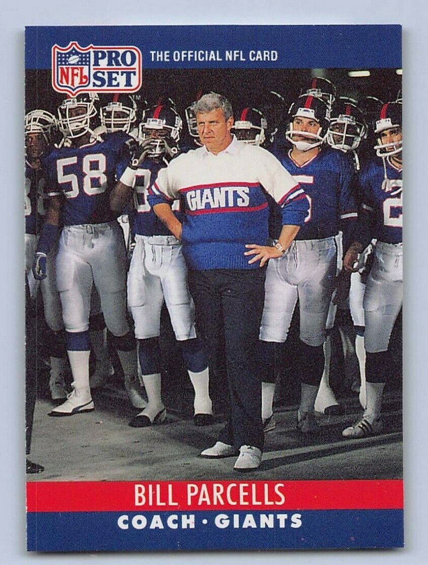 1990 PRO SET - BILL PARCELLS HEAD COACH - Football Card #232 - NEW YORK ...