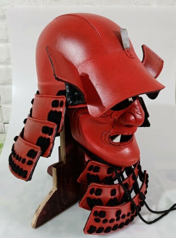 Japanese Samurai Armored Warriorr 1:1 Wearable Red Helmet and Full Face ...
