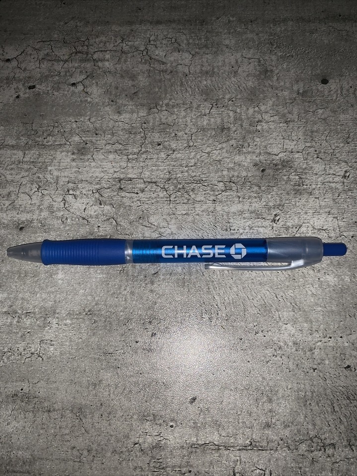 5 PENS CHASE BANK LOGO BALLPOINT PEN JP MORGAN MEMORABILIA BLACK COLOR ...