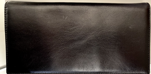Giorgio Fedon 1919 Black Matte Leather Women's Wallet Horizontal ...