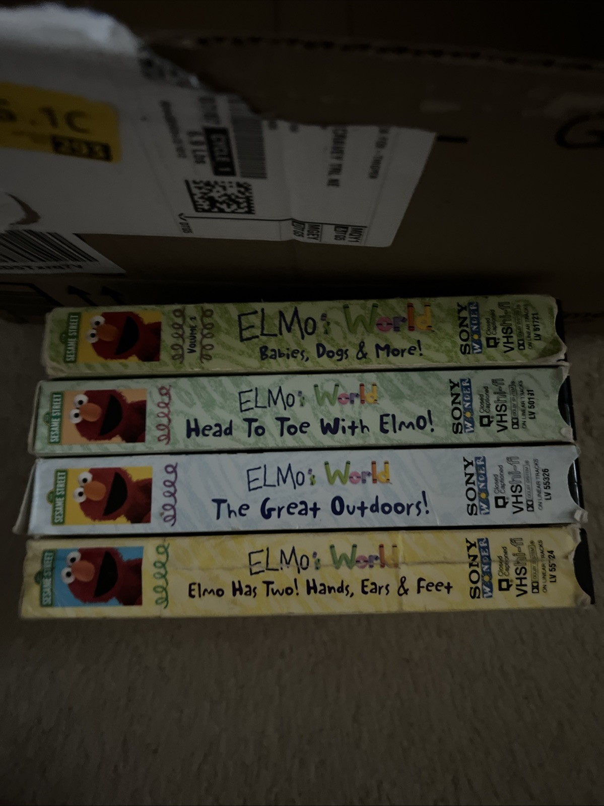 Set Of 4 Sesame Street Elmo’s World VHS tapes Tested All Work Good But ...