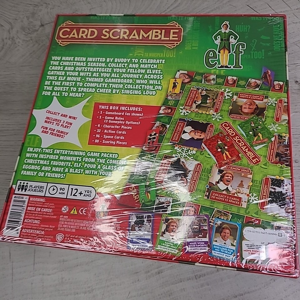 ELF Card Scramble Board Game A Game of Collection Strategy Christmas ...