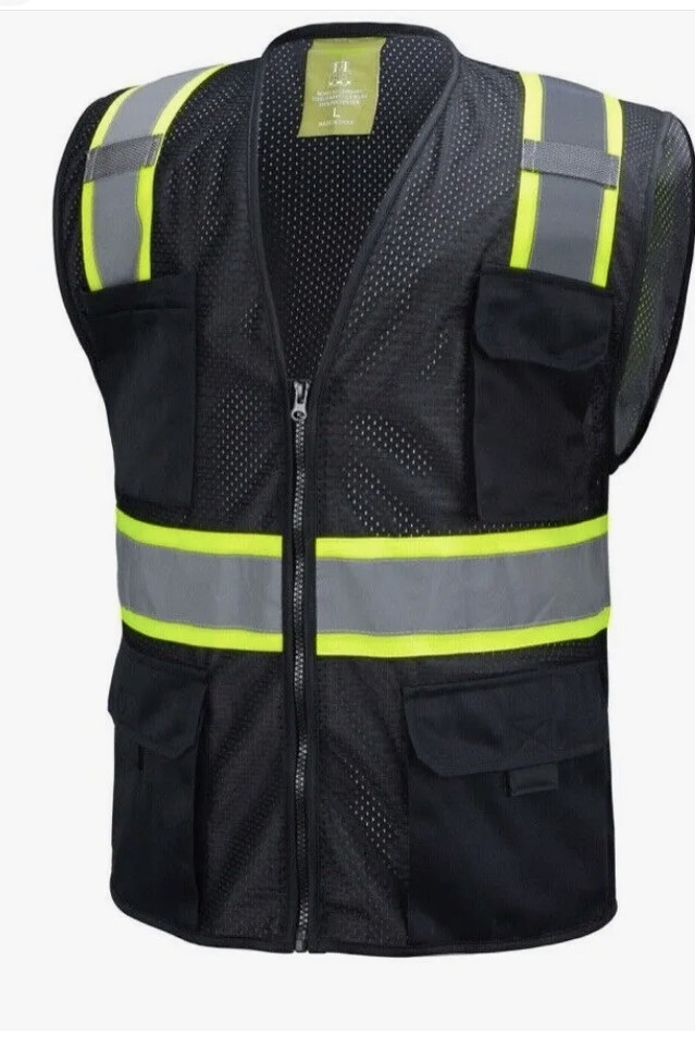 LAS VEGAS RAIDERS R4L BLACK REFLECTIVE SAFETY VEST 🦺 ANY SIZE | eBay