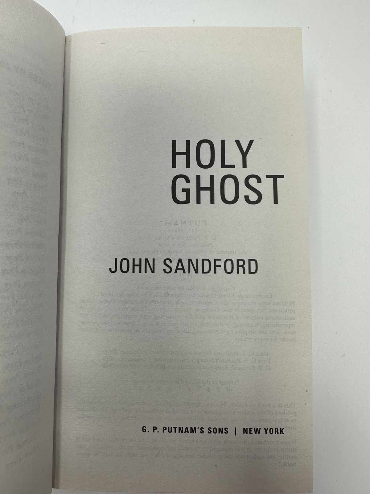 Holy Ghost by John Sandford 9780735217348 | eBay