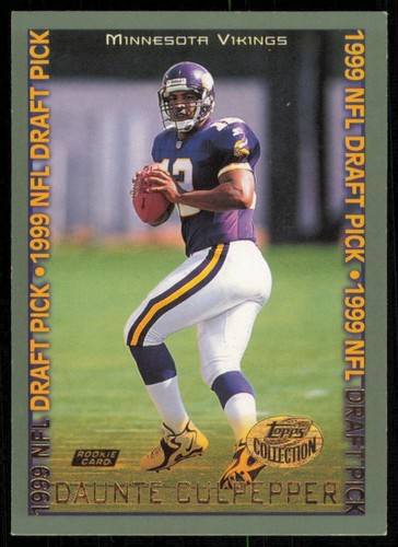 1999 TOPPS NFL DRAFT PICK DAUNTE CULPEPPER RC MINNESOTA VIKINGS #330 NM ...