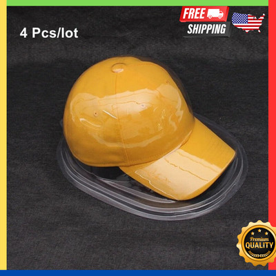 4 X Plastic Baseball Cap Transparent Protectors or Display Case ...