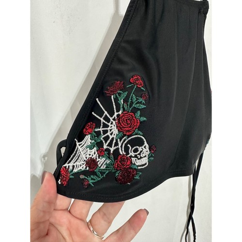 Hot Topic Halter Top M Skull Web Goth Punk | eBay