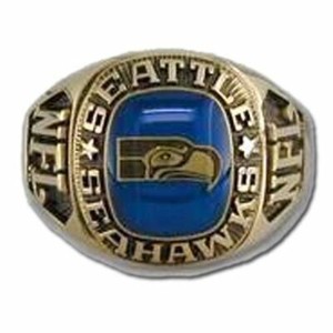 Seattle Seahawks Large Classic Goldplated NFL Ring | eBay