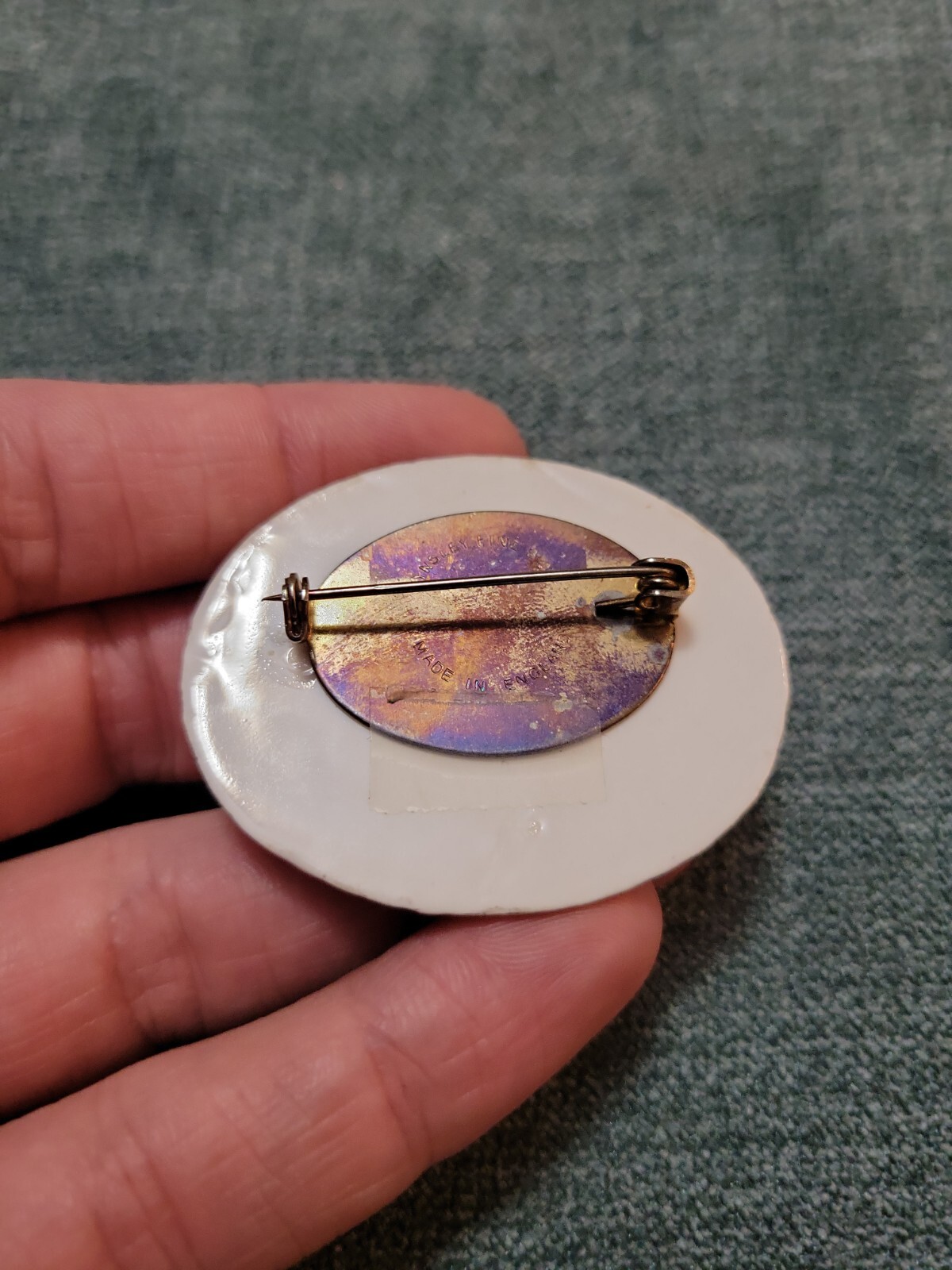 Vintage Ainsley Fine Bone China Brooch Pin - Gem