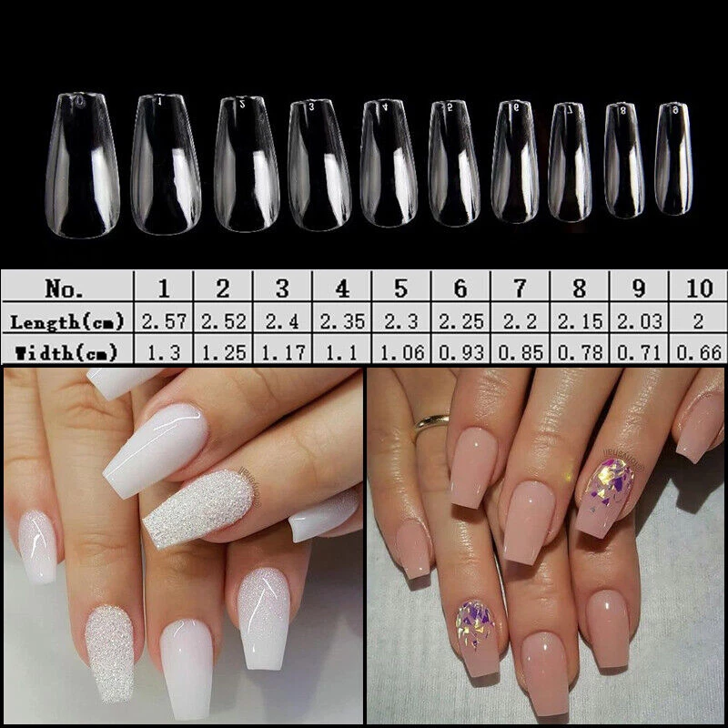 Natural Square Acrylic Nails