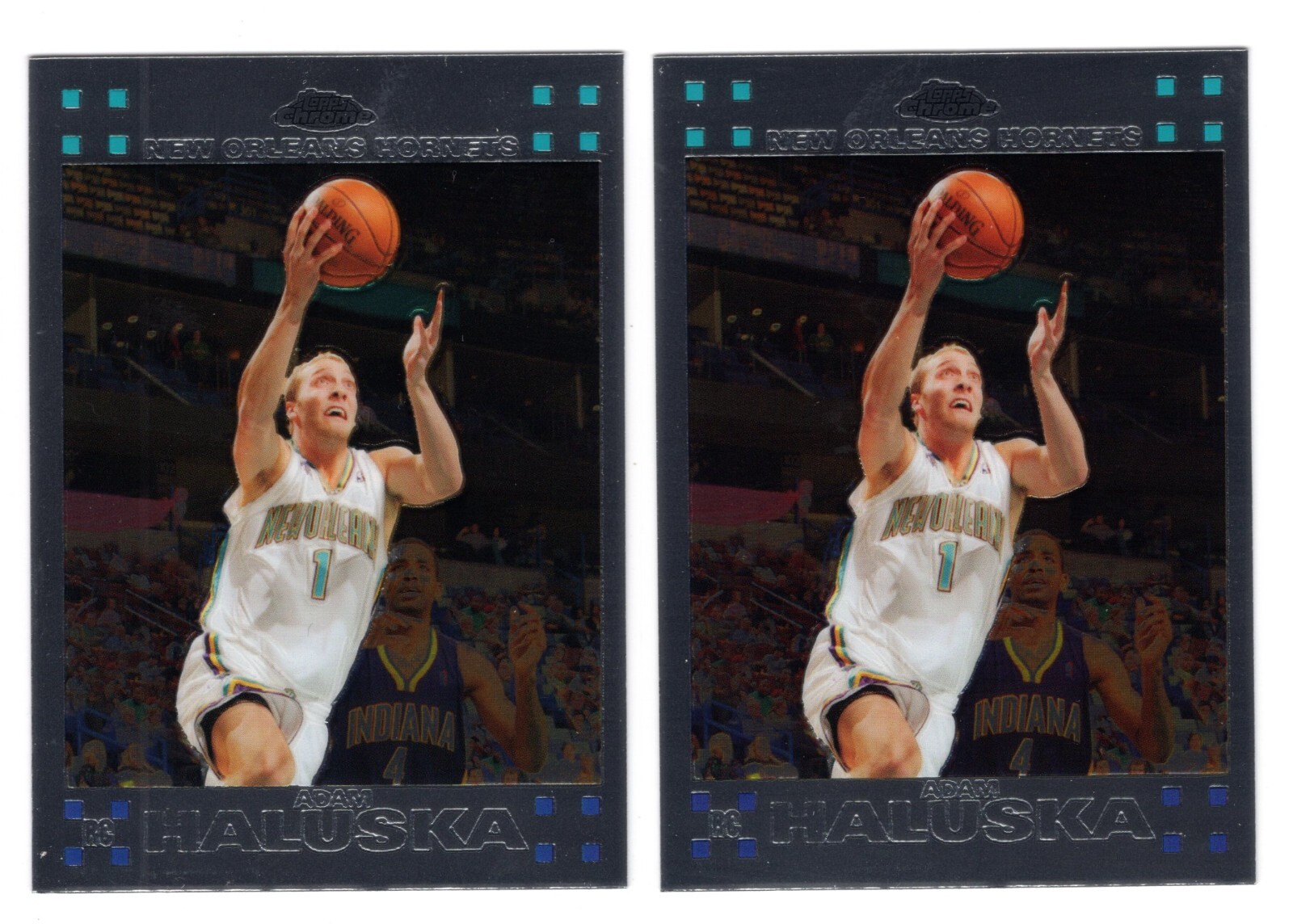 (2) 2007-08 TOPPS CHROME ADAM HALUSKA ROOKIE CARD #127 LOT **NM-MT ...