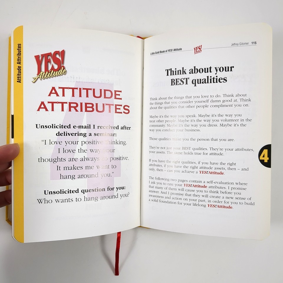 Little Gold Book of YES Attitude Motivation Hardcover Book Jeffrey ...