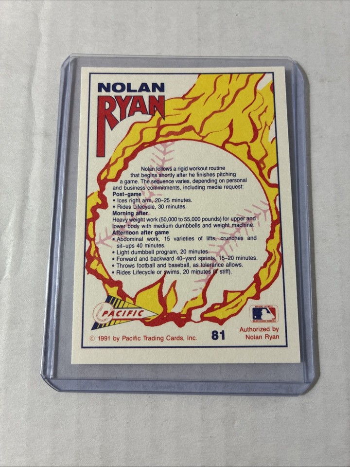 1991 Pacific Nolan Ryan Texas Express - Nolan Ryan #81 | eBay