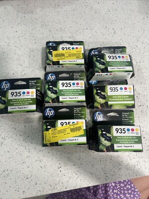 HP 935 Tri-Color Ink Cartridge Exp 22/23/24 different dates Lot Of 7 ...