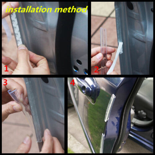 8Pcs Black Car Door Side Edge Bumper Guard Rubber Protector Anti ...