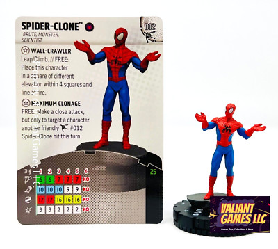 Marvel Heroclix Spider-Clone #012 w/ Card Spider-Verse Set | eBay