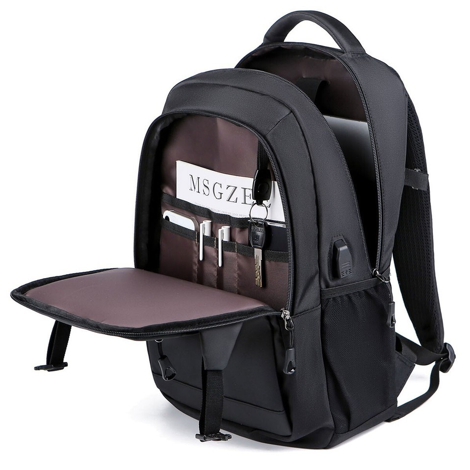 Men Women 16" Backpack Bookbag School Travel Laptop Rucksack Zip Bag ...