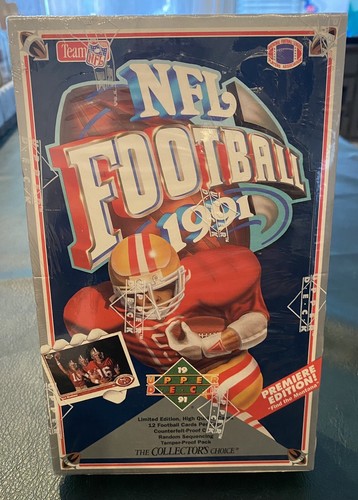 1991 UPPER DECK FOOTBALL PREMIERE EDITION FACTORY SEALED WAX BOX (36 ...