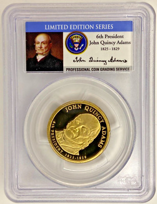2008-S John Quincy Adams PRESIDENTIAL DOLLAR PR70 w/Signature Ltd Ed ...