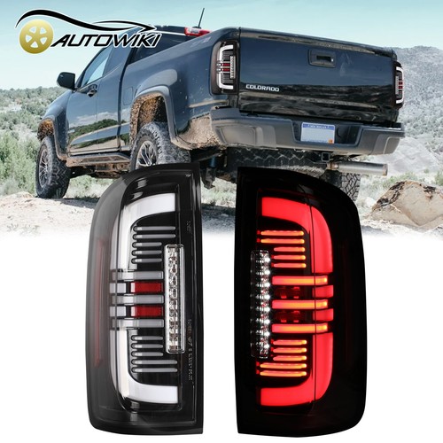 For 2015-2022 Chevrolet Colorado LED Tail Lights Rear Brake Lamps Black ...