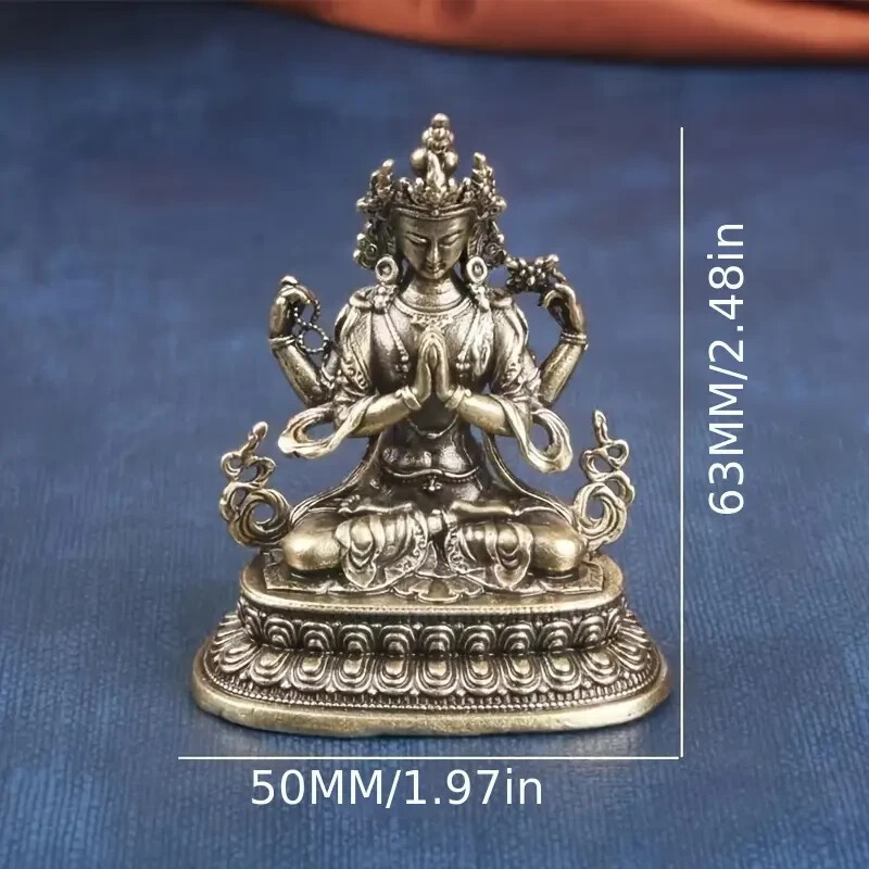 Exquisite Antique Chinese Brass Statue of Guanyin/Tara Asian Goddess ...