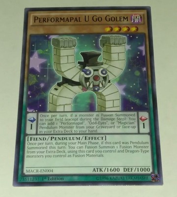 Performapal U Go Golem - MACR-EN004 - Rare - 1st Edition Yu-Gi-Oh! LP ...